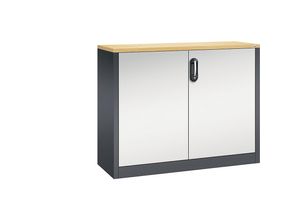 4069361396272 - ACURADO Akten-Sideboard 2 Ordnerhöhen HxBxT 1000 x 1200 x 400 mm schwarzgrau   lichtgrau C+P