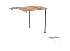 4061753291950 - PROCITY Pergola OZEAN Tiefen-Anbaueinheit 2 Standbeine HxB 2910 x 3020 mm anthrazitgrau