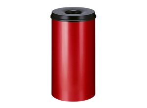 8713631001972 - Sicherheits-Papierkorb Stahl selbstlöschend Volumen 50 l HxØ 625 x 335 mm Korpus rot   Löschkopf schwarz kaiserkraft