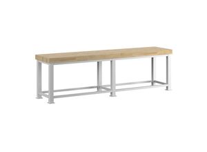 4040376205803 - Schwerlastwerkbank Platte Buche 100 mm BxTxH 2500x900x850 mm ral 7035 Flächenlast 4500 kg