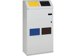4067129211775 - VAR Wertstoffsammelschrank 4-fach-Sammler Volumen 100 Liter lichtgrau