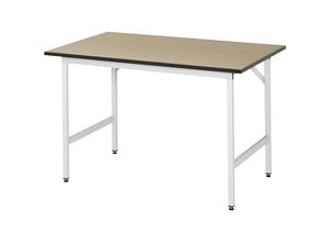 4040376035943 - Arbeitstisch höhenverstellbar Gestell 30 x 30 mm MDF-Platte BxT 1250 x 800 mm lichtgrau RAU