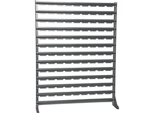 4021508570402 - Kleinteileregal Breite 1020 mm ohne Sichtlagerkästen HxT 1320 x 200 mm kaiserkraft