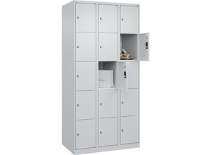 4067521352106 - CP Schließfachschrank Classic Plus lichtgrau 080000-305 S10008 15 Schließfächer 900 x 500 x 1850 cm