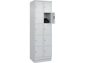 4066681683693 - CP Schließfachschrank Classic PLUS lichtgrau 080020-205 S10009 10 Schließfächer 600 x 500 x 1950 cm
