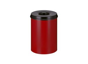 8713631001835 - Sicherheits-Papierkorb Stahl selbstlöschend Volumen 30 l HxØ 470 x 335 mm Korpus rot   Löschkopf schwarz kaiserkraft