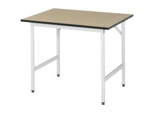 4040376887788 - Arbeitstisch höhenverstellbar Gestell 30 x 30 mm MDF-Platte BxT 1000 x 800 mm lichtgrau RAU