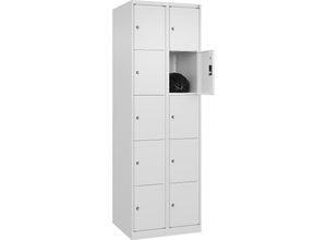 4067521350690 -  C+P Schließfachschrank Classic PLUS 2x5Fächer 1850x600x500mm wsws 4067521350690 C + P Möbelsysteme