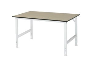 4040376837318 - Arbeitstisch höhenverstellbar Gestell 60 x 30 mm MDF-Platte BxT 1500 x 1000 mm lichtgrau RAU