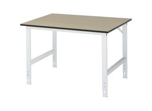4040376152282 - Arbeitstisch höhenverstellbar Gestell 60 x 30 mm MDF-Platte BxT 1250 x 1000 mm lichtgrau RAU