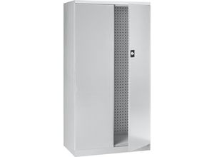 4061753284051 - Werkzeugschrank Leergehäuse Türinnenseiten und Rückwand mit Lochprägung Türen blau kaiserkraft