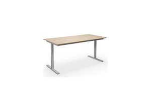 4061753268679 - Mehrzwecktisch DUO-T Trend gerade Platte Tiefe 800 mm Breite 1400 mm Eiche   silber kaiserkraft
