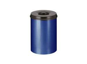 8713631001798 - Sicherheits-Papierkorb Stahl selbstlöschend Volumen 30 l HxØ 470 x 335 mm Korpus blau   Löschkopf schwarz kaiserkraft