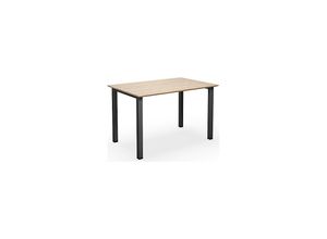 4061753269225 - Mehrzwecktisch DUO-U Trend gerade Platte Tiefe 800 mm Breite 1200 mm Eiche schwarz kaiserkraft
