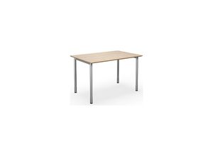 4061753264718 - Mehrzwecktisch DUO-C Trend gerade Platte Tiefe 800 mm Breite 1200 mm Eiche   silber kaiserkraft