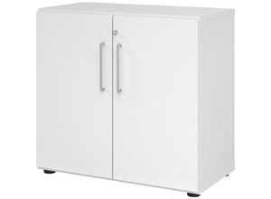 4032062184455 - Schränke Breno 2 OH abschließbar 28 kg je Boden B 800 x T 420 x H 748 mm weiß weiß