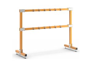 4054666009286 - eurokraft pro Anschlagmittel-Garderobe stationär Länge 2500 mm