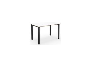 4061753269553 - Mehrzwecktisch DUO-U Trend gerade Platte abgerundete Ecken Tiefe 800 mm Breite 1200 mm weiß schwarz kaiserkraft