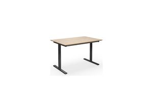 4061753268624 - Mehrzwecktisch DUO-T Trend gerade Platte Tiefe 800 mm Breite 1200 mm Eiche   schwarz kaiserkraft