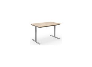4061753268617 - Mehrzwecktisch DUO-T Trend gerade Platte Tiefe 800 mm Breite 1200 mm Eiche   silber kaiserkraft