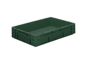 4031022030788 - Schwerlast-Euro-Behälter Polypropylen Volumen 20 l LxBxH 600 x 400 x 120 mm Wände geschlossen Boden geschlossen grün VE 2 Stk kaiserkraft