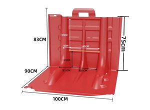 4262512390963 - Hochwasserbarriere Kunststoff LxBxH 900 x 1000 x 750 mm gerades Stück kaiserkraft