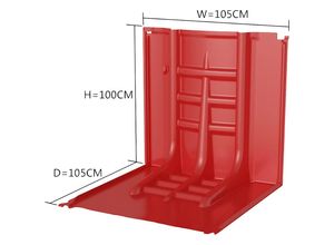 4262512391007 - Hochwasserbarriere Kunststoff LxBxH 1050 x 1050 x 1000 mm gerades Stück kaiserkraft