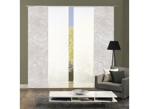 4056751261029 - Schiebegardine HOME WOHNIDEEN MADERAS Gr 1 weiß (wollweiß) B60cm H245cm Polyester Gardinen HxB 245x60 inkl Befestigungszubehör