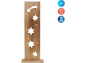 4003222888636 - LED Dekoobjekt NÄVE Sterne Weihnachtsdeko aus Holz Lampen Gr Höhe 60 cm 1 St beige (natur) Weitere Weihnachtsdeko Holz-Stehleuchte Höhe ca 60 cm Batteriebetrieben