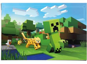 8714597512182 - Poster REINDERS Poster Minecraft grün (farbe bild(er) grün) B915cm H61cm Papier Bilder