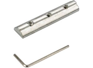 4016318045592 - Verbinder LIEDECO silber (nickelfarben matt) L8cm Gardinenstangenhalterungen für Innenlaufprofile Ø 20 mm