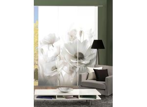 4056751514002 - Schiebegardine HOME WOHNIDEEN 3ER SET Gr 1 beige (naturfarben) B60cm H245cm Polyester Gardinen SETSEIDENOPTIKDIGITALDRUCK