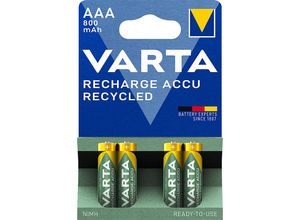 4008496931545 - Akku Recycled AAA Micro HR03 Nickel-Metall-Hydrid 12V 800 mAh 4008496931545 56813101404 4 Stück
