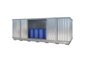 4260139973347 - Umweltcontainer verzinkt vormontiert Auffangvolumen 2x1400l für wassergefährdende Flüssigkeiten BxTxH 6075x2875x2385 mm