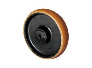 4260565396758 - Polyurethan-Rad braun auf PA-Felge Doppelkugellager Rad-Ø x Breite 200 x 50 mm kaiserkraft