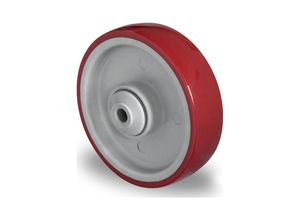 4260475212681 - EUROKRAFTbasic PU-Rad rot auf Polyamidfelge Kugellager ab 2 Stk Rad-Ø x Breite 200 x 46 mm