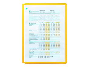 4005546500898 - DURABLE Klarsichttafel mit Profilrahmen für DIN A4 VE 10 Stk gelb ab 3 VE
