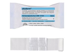 4250108806899 - Aluderm - Verband 6 cmx3 m (BxL) ® 6 cm x 3 m (b x l) Maße Kompresse 8 x 6 cm (b x l) Polyestervlies aluminiumbedampft
