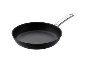 4000530706171 - Bratpfanne Steak Profi Pfanne Induktion antihaftbeschichtet Made in Germany schwarz (edelstahlfarben schwarz) H5cm Ø28cm Pfannen energiesparend schnelles Aufheizen für alle Herdarten geeignet