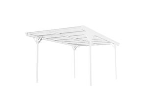 4260280772417 - Aluminium Flachdach Carport Helsinki weiß 503 x 305 x 232 cm (l x b x h) - Westmann 4260280772417 - Aluminium Flachdach Carport Helsinki weiß 503 x 305 x 232 cm (l x b x h) - Westmann