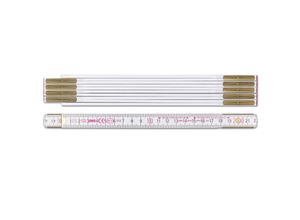 4007368118558 - Holzgliedermaßstab 9042 10 Stück weiß Länge 2 m Gliederstärke 30 mm - BMI