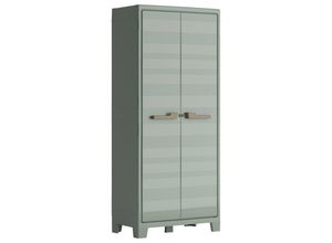 8013183121983 - Geräteschrank  Jadegrün  Kunststoff  4 Fächer  80x182x44 cm  Aufbewahrung & Schutzhüllen Geräteschuppen