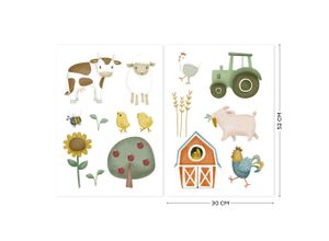 8711444621691 - LITTLE DUTCH Wandsticker Wandtattoos Selbstklebend (2x - 42x30cm) Gr B H T 60 cm x 42 cm x 010 cm bunt (mehrfarbig) Wandtattoos Kinder