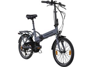 4250845933551 - Z101 20 Zoll Elektro Klapprad für Erwachsene 150 - 180 cm 6 Gang E Klappfahrrad E Bike Faltrad Pedelec StVZO silber