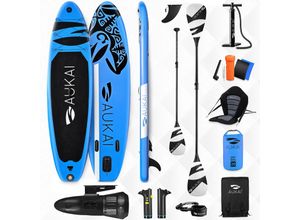 4054748045676 - Stand Up Paddle Board AUKAI Pro Ocean mit Kajak-Sitz und Motor blau 4054748045676 - Stand Up Paddle Board AUKAI Pro Ocean mit Kajak-Sitz und Motor blau