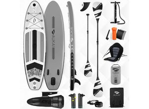 4054748045621 - Stand Up Paddle Board AUKAI Pro mit Kajak-Sitz und Motor grau