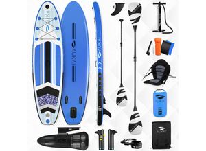 4054748045638 - Stand Up Paddle Board AUKAI Pro mit Kajak-Sitz und Motor blau