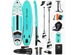 4054748045645 - Stand Up Paddle Board AUKAI Pro mit Kajak-Sitz und Motor türkis