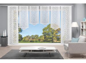 4056751278881 - Schiebegardine HOME WOHNIDEEN JENNA Gr 1 weiß B57cm H245cm Polyester Gardinen Schiebevorhang Jacquard Set