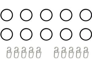 4004339440120 - Gardinenring INDEKO braun (bronzefarben) Ø2cm Metall Gardinenbefestigungen für Vorhangstangen bis Ø 20 mm